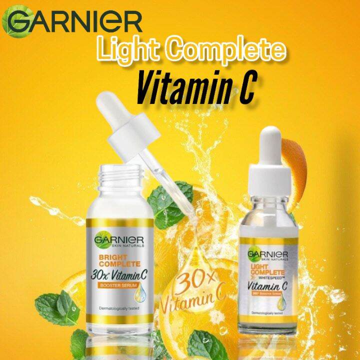 GARNIER Bright Complete Vitamin C 30X Booster Serum Skin Care - 30ml | Lazada Indonesia