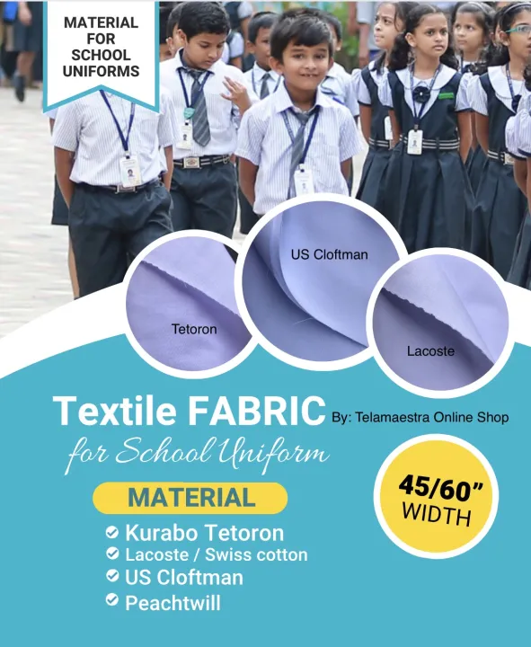 Quality White Fabric for School Uniform by Telamaestra (Tela only ...