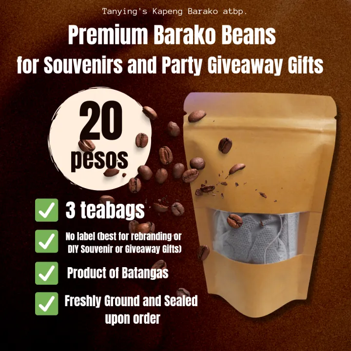 Souvenir Pack-Ground Barako Beans in Teabags 3s+No Label+ | Lazada PH