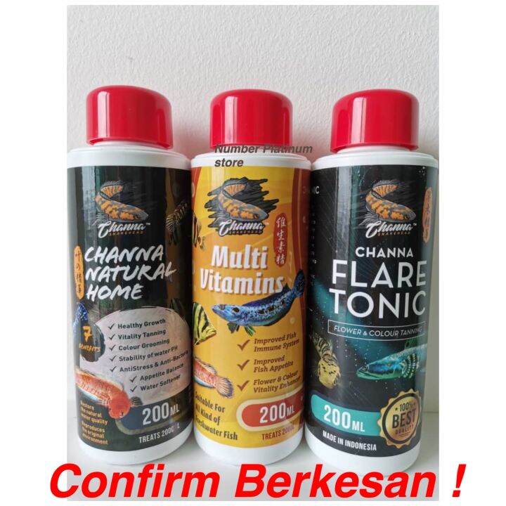 All Kind Channa Gromming Set Flare tonic/Natural Home/Multivitamin/Channa/Siamese Tigerfish/All ...