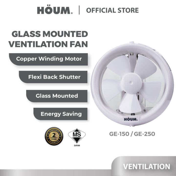 HOUM Glass Mounted Ventilation Fan Exhaust Fan Kitchen Exhaust Kitchen ...