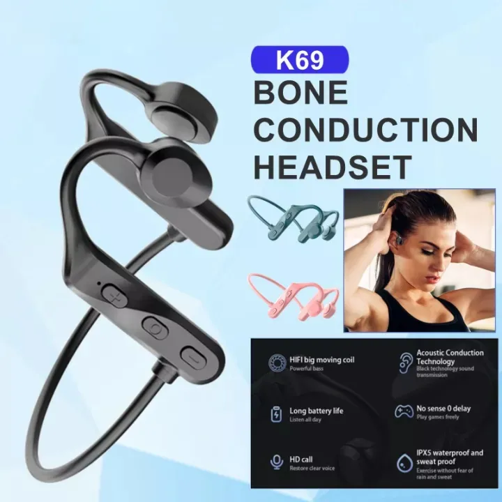 Bone Conduction Bluetooth Earphones Stereo Neck Over Ear Bluetooth ...