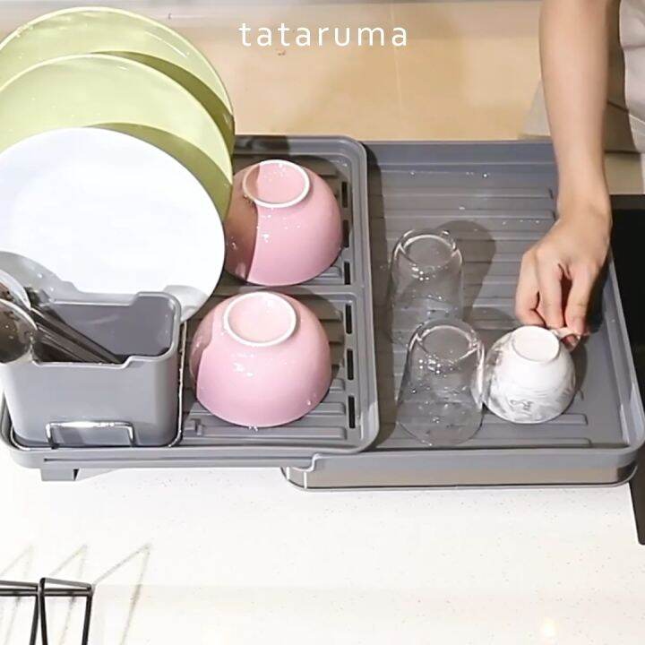 AOKA - Rak Piring Peniris Alat Makan Lapis Bisa Ditarik | Lazada Indonesia
