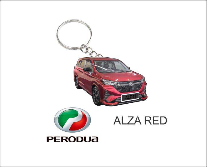 perodua alza 2022 red keychain 2d d27a alza red | Lazada