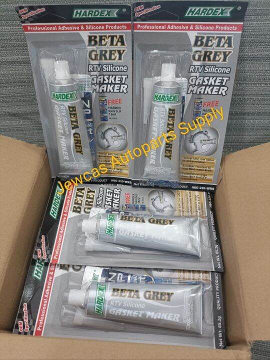 HARDEX BETA GREY Selicone Gasket Maker 85.2g with rain slip 15ml 12pcs ...