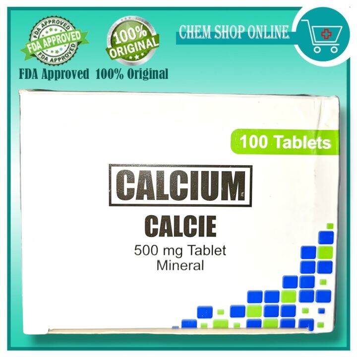 CALCIE 500mg - Calcium Carbonate Mineral 100 and 30 Tablet | Lazada PH