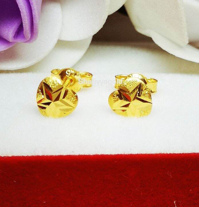 Subang Skru Love Emas 916 Original | Lazada