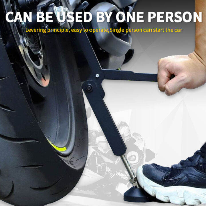Foldable Motorcycle Wheel Support Side Stand Paddock Portable Lifting ...