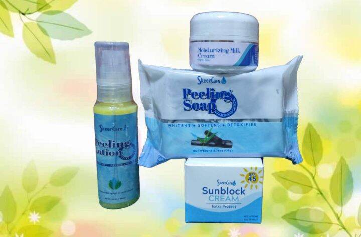 Peeling Lotion 50ml/ Peeling Soap 135g/Sunblock cream10g/Moisturizing ...
