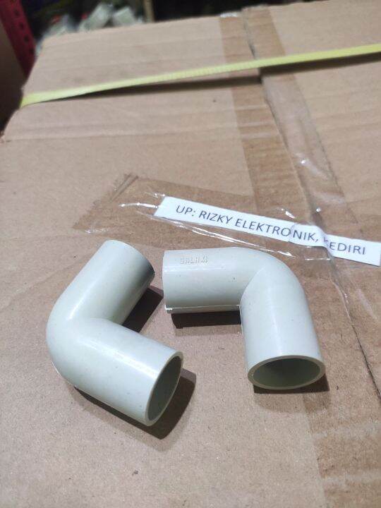 (harga untuk 2pc) Elbow Sambungan Pipa Listrik PVC 20mm Tanpa Skrup ...