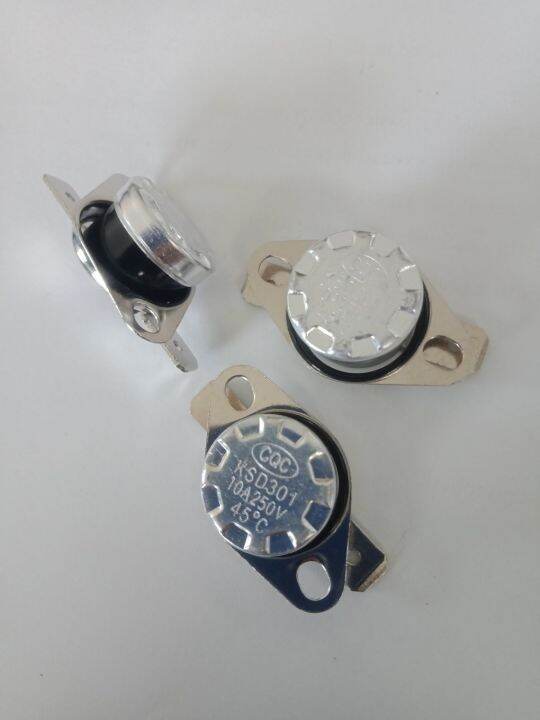 (แพ็ค1ตัว) KSD301 10A 250V 45C ร้อนต่อ (ร้อนถึง45องศาเซลเซียสแล้วสวิทซ์ ...
