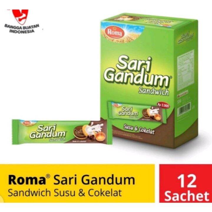 ROMA SARI GANDUM BOX ISI 12 / DELBIS SPESIAL GANDUM ISI 13 SACHET ...