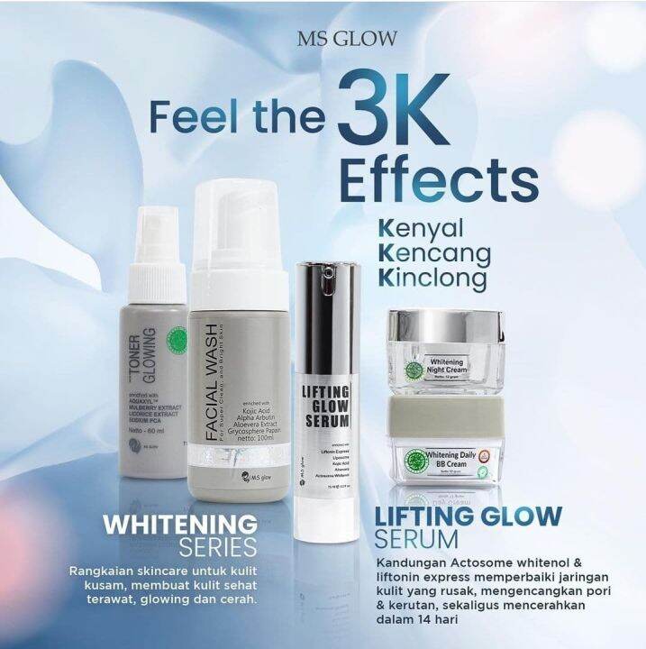 PAKET WHITENING MS GLOW & SERUM LIFTING BY MS GLOW | Lazada Indonesia