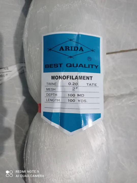 Jaring ikan arida 0.20 2 inchi 100md/100yds tate | Lazada Indonesia