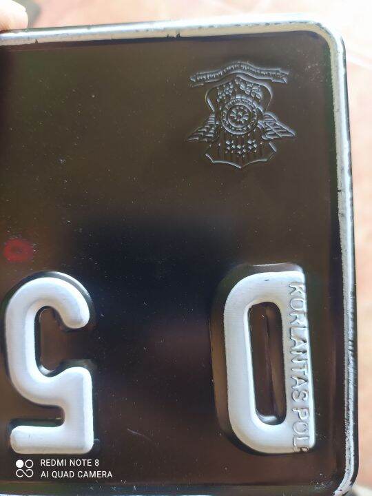 plat nomor kendaraan motor udah ada logo Korlantas polri nya | Lazada ...