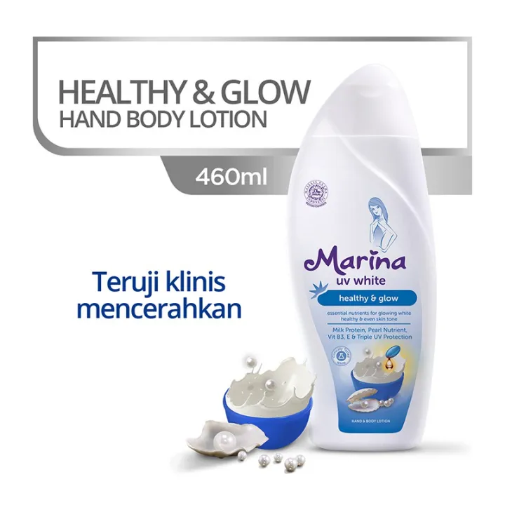 Marina Hand & Body Lotion UV White Healthy Glow 460ml | Lazada Indonesia