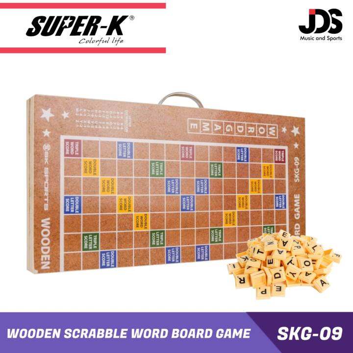Super-K Wooden Scrabble/Word Board Game | Lazada PH