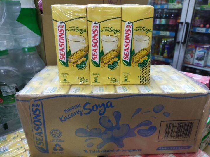 F&N SEASONS Soya Bean 250ml x 24s | Lazada