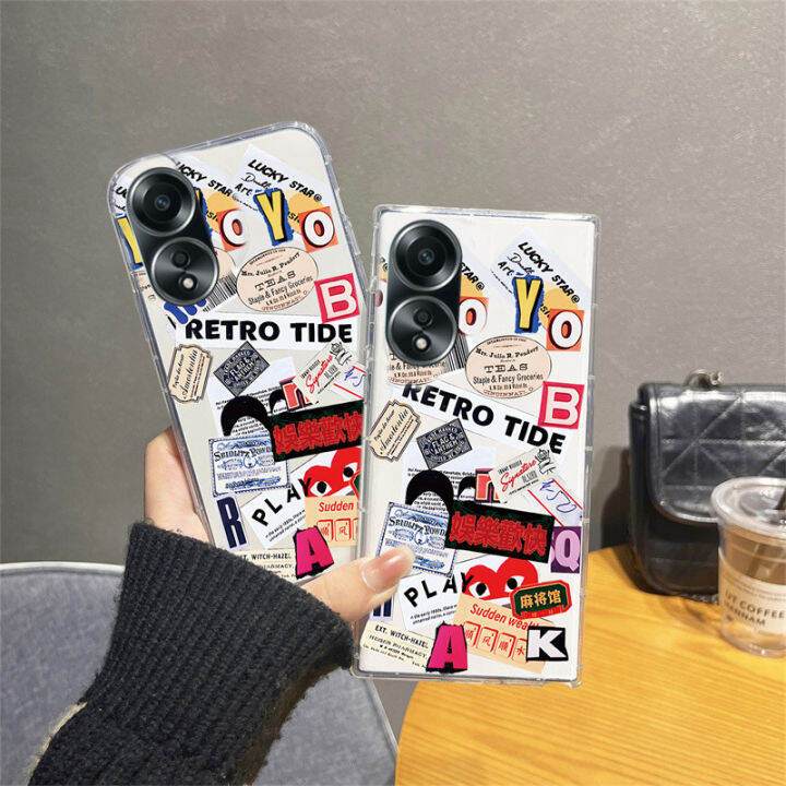ใหม่ เคสโทรศัพท์ Phone Case OPPO A38 A95 A55 A16 A16e A16k 4G เคส Ins ...