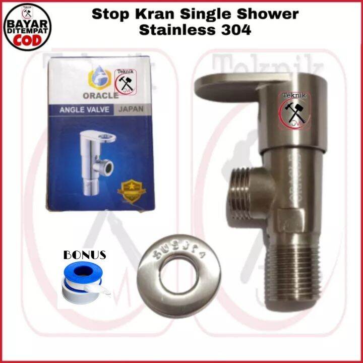 Kran Shower Stainless 304 PREMIUM Tebal Single Kamar Mandi - Stop Keran ...
