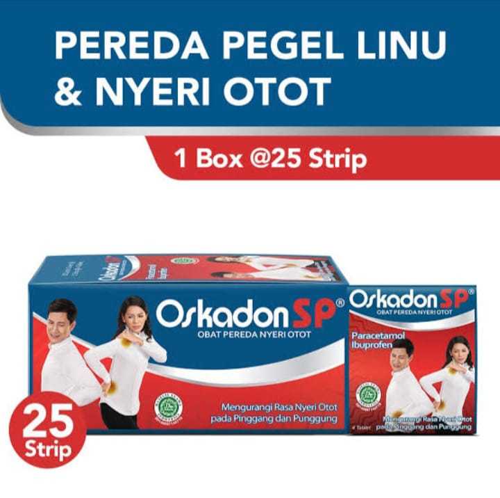 Oskadon SP obat pereda nyeri otot dan pegal linu - 1 strip 4 tablet ...