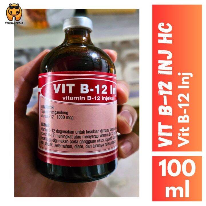 Vit B12 Injeksi 100 ml - Vit B12 Ternak - Vit B12 Untuk Menambah Energi | Lazada Indonesia