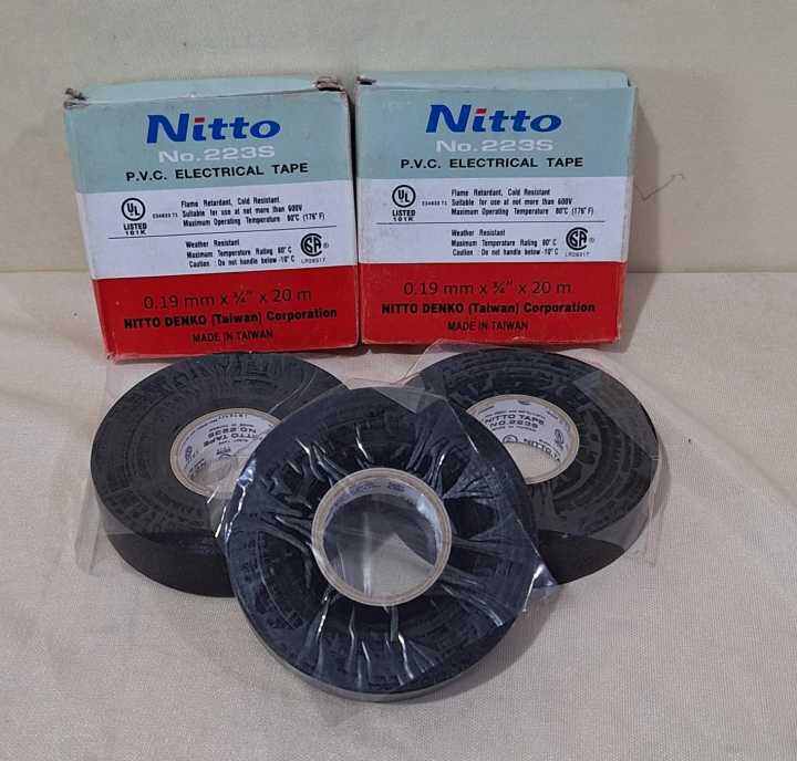 Isolasi Nitto Anti Api/Anti Bakar No.223S PVC ELECTRICAL TAPE Kuat Dan Tahan Lama. Ukuran 0 ...