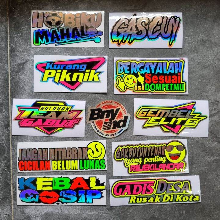 STICKER Stiker GEMBEL ELITE TEAM GABUT KURANG PIKNIK DLL Cutting | Lazada Indonesia