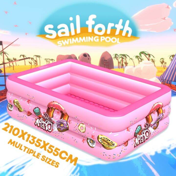 FREE SALBABIDA AND ELECTRIC PUMP SWIMMING POOL INFLATABLE 3 LAYER ...