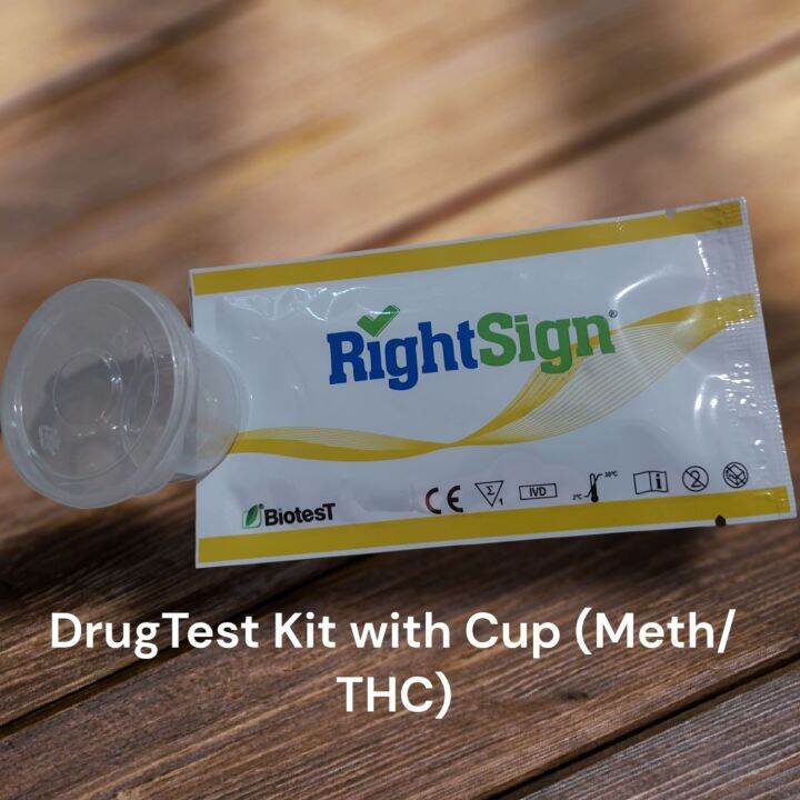 Right Sign Drug Test Kit for METH/THC FDA approved. With FREE URINE CUP ...