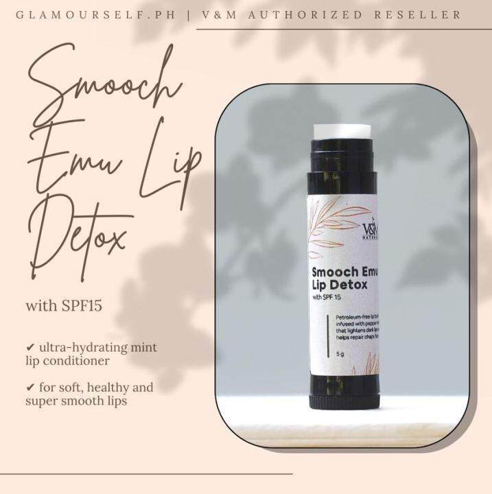 Smooch Emu Oil Lip Balm Sunscreen Detox with SPF15 | Lips Detox ...