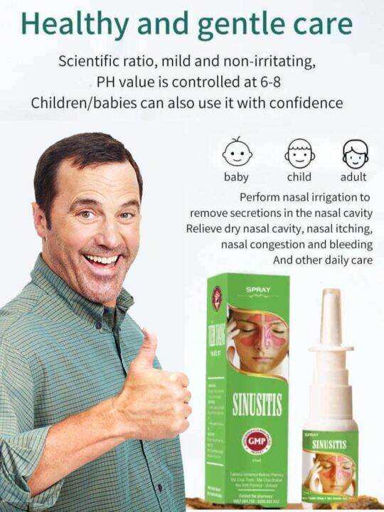 SINUSITIS NASAL SPRAY "15mL" - For Nasal Polyps, Allergic Rhinitis ...