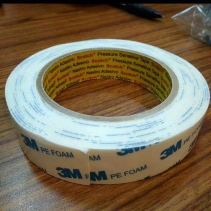 Double Tape Pe Foam White- Double Tape Foam Putih 12mm x 4 Meter ...