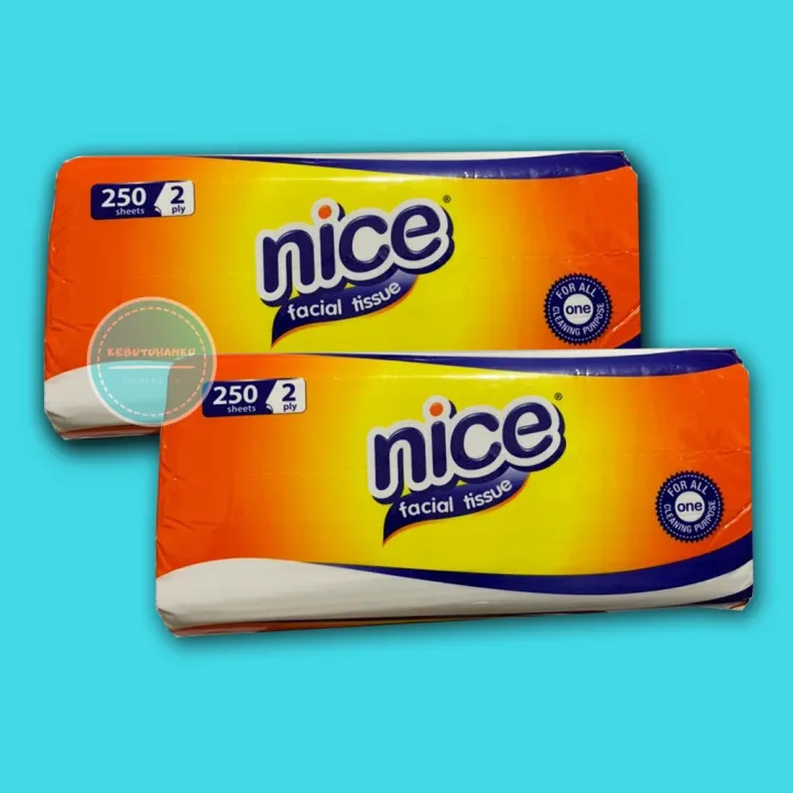 NICE FACIAL TISSUE 250 SHEET / TISSUE NICE 250 SHEET 2 PLY/ TISU WAJAH ...