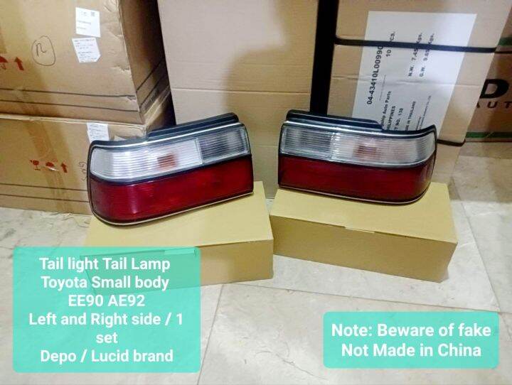 Tail light Tail Lamp Toyota Small body EE90 AE92 Left and Right side ...
