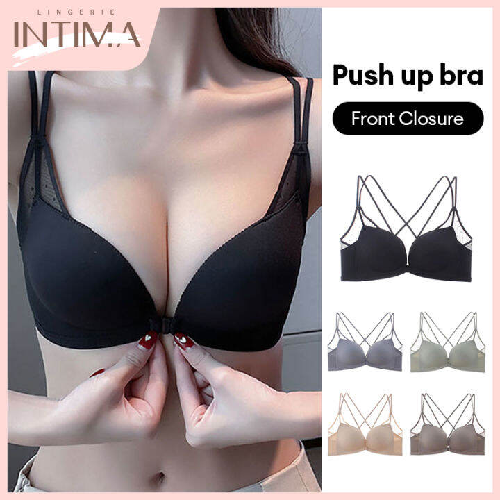 Intima Front Closure Push Up Bra For Women Beauty Back Front Buckle