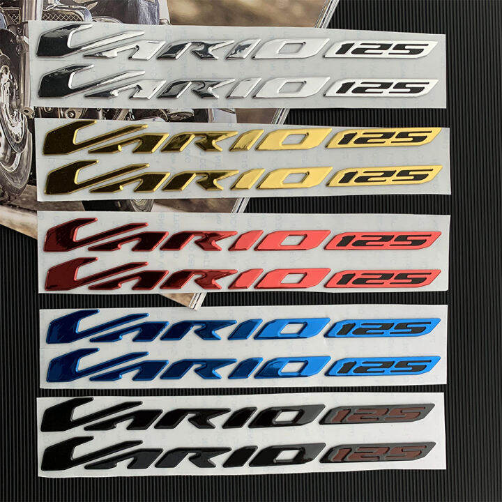 สำหรับ HONDA Vario 125 3D เรซิ่นจักรยานยนต์แบบเจลโลโก้ซ้ายและขวาสติกเก ...