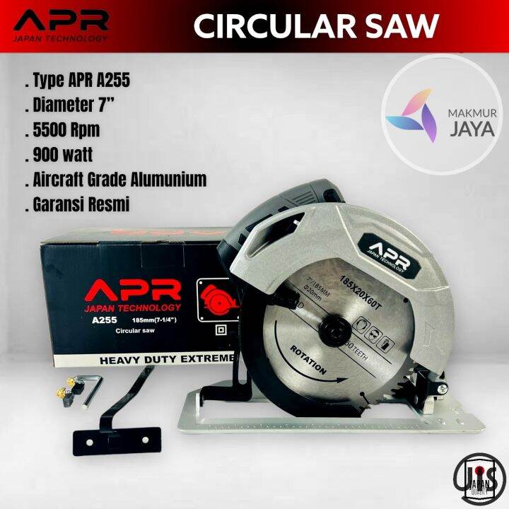 APR Circular Saw A255 - Mesin Sirkel Gergaji Potong Kayu Heavy Duty ...