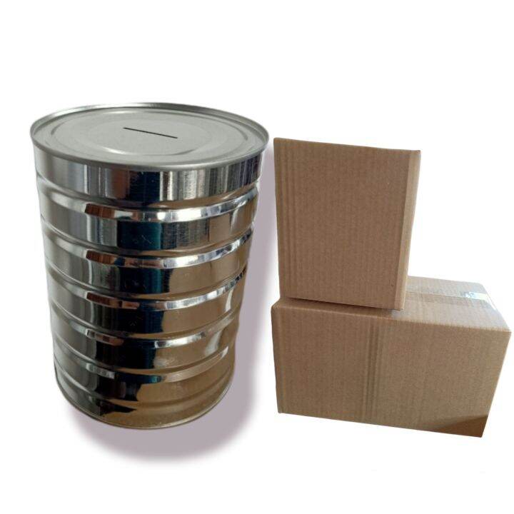 Coin bank plain tin can ipon challenge lata alkansya | Lazada PH