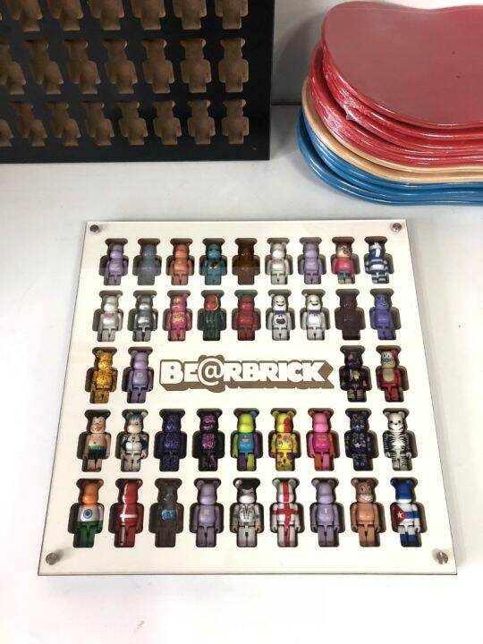 White 100% Bearbrick Wooden Square Display Box Brick Bear Violent Bear ...