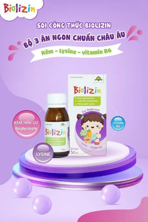 Biolizin kẽm hữu cơ vị đào tăng đề kháng nhập khẩu chính hãng châu âu ...