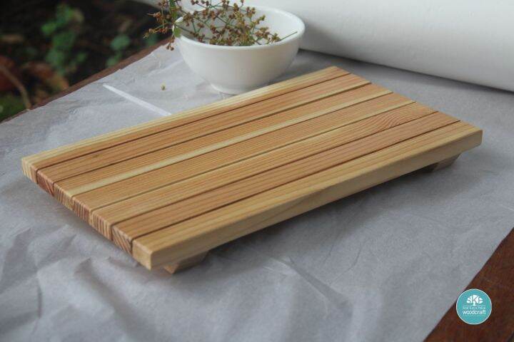 Tatakan kayu Nampan Kayu Panjang Alas Bumbu Dapur Botol Minyak Dapur ...