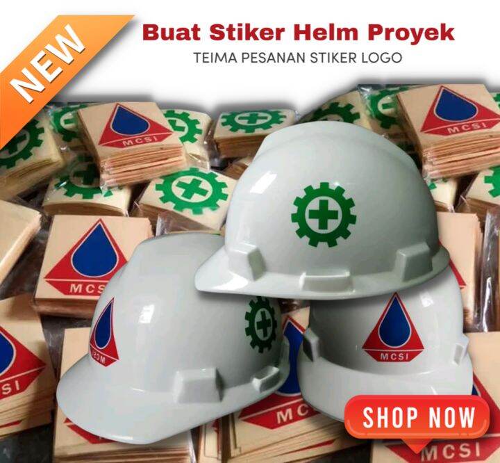 Stiker Stickers Helm Proyek Keselamatan Kerja Custom Desain Sendiri ...