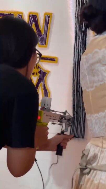 Máy làm thảm Punch Needle Tufting Machine - Kim Thêu Nổi - Tặng kèm vải tufting và dây xỏ len ...