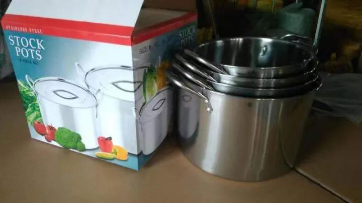 Stainless Steel Stock Pot 8pcs./4set | Lazada PH