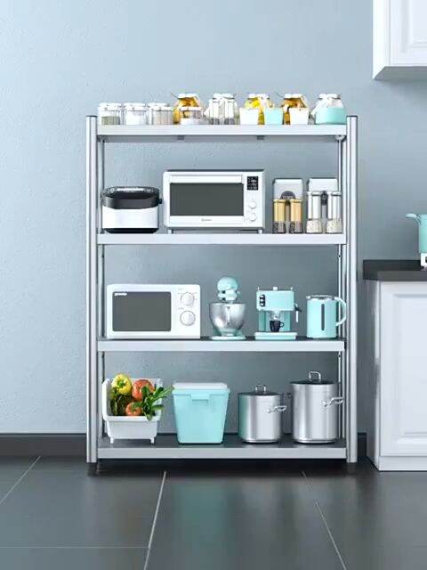Kitchen Racks Organizer with Wheels Thicken 304 Stainless Steel 3/4/5 ...