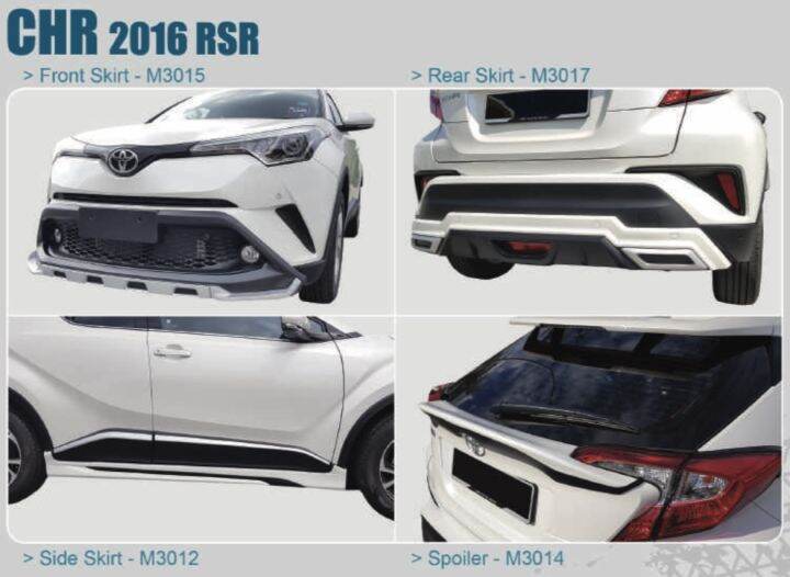 Toyota CHR 2016 2017 2018 2019 2020 2021 RSR Bodykit body kit front side rear skirt lip boot ...