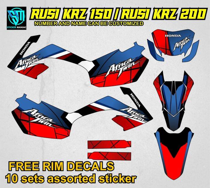Rusi KRZ 200, KRZ 150 full body decals Laminated | Lazada PH