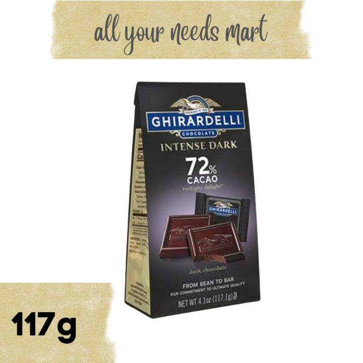 GHIRARDELLI • INTENSE Dark • 72% Cacao • Dark Chocolate • 117g | Lazada PH