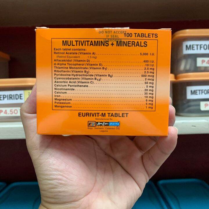 (Enervon / Clusivol Generic) Eurivit M - Multivitamins + Minerals ...